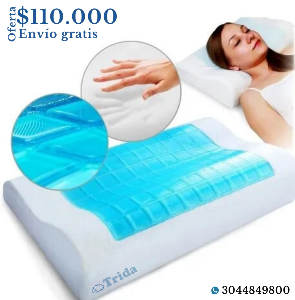 ALMOHADA MEMORY FOAM COOL GEL ORTOPÉDICA CERVICAL